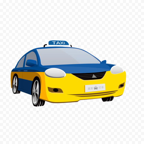 Cartoon Chinese Cab Taxi Car PNG | Citypng