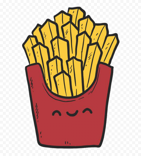 Cartoon Clipart French Fries Cup Character | Citypng