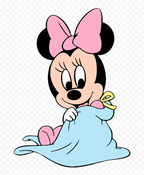 Cartoon Cute Baby Minnie Mouse Sitting Down HD PNG | Citypng
