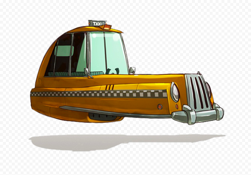 Cartoon Futuristic Flying Taxi PNG | Citypng
