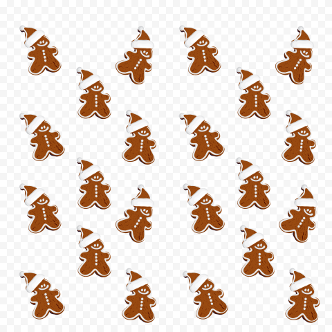 Cartoon Gingerbread Man Pattern Seamless PNG Image | Citypng