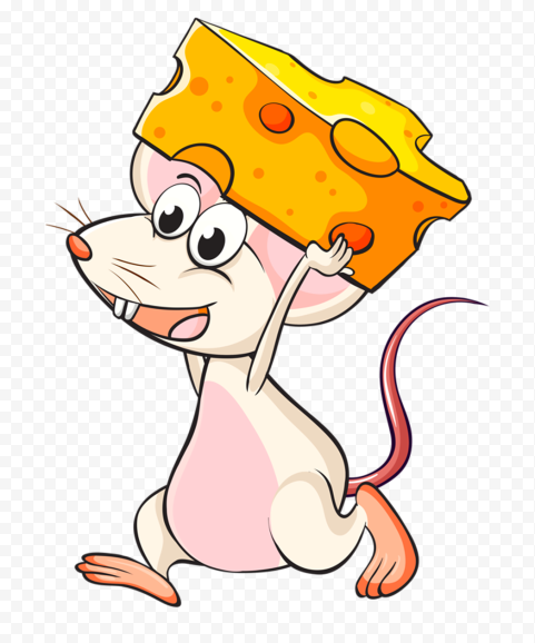Cartoon Mouse With Cheese