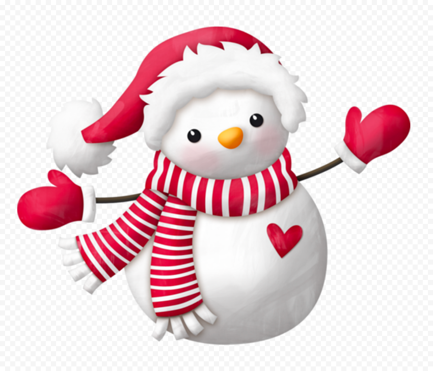 Cartoon Snowman Wearing Woolen Clothes HD PNG | Citypng