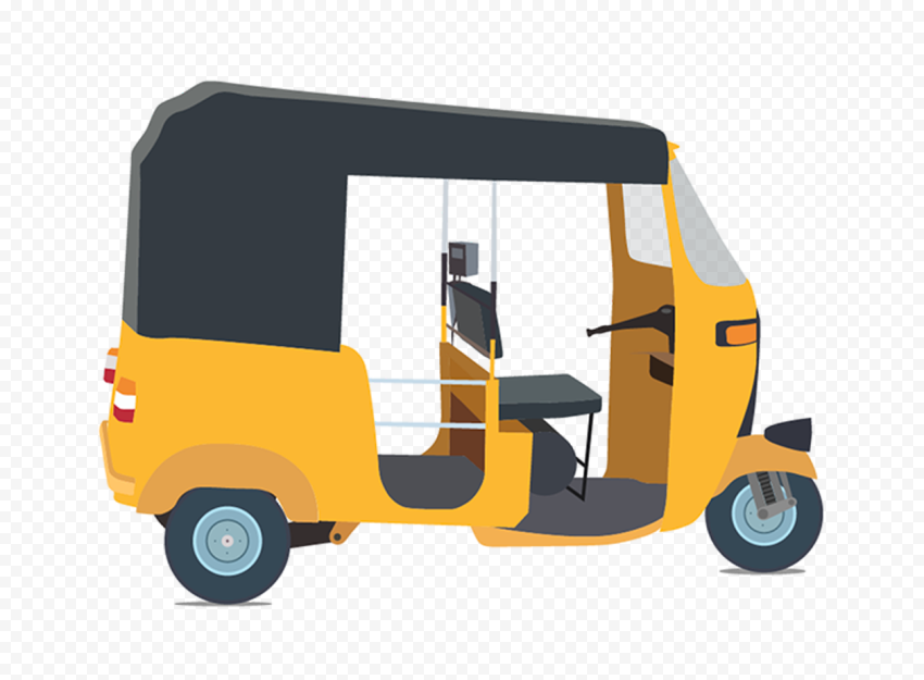 Cartoon Vector Rickshaw Taxi Tuk Tuk Image PNG | Citypng