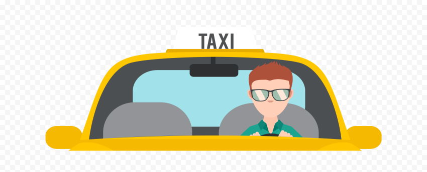 Cartoon Vector Taxi Driver PNG | Citypng