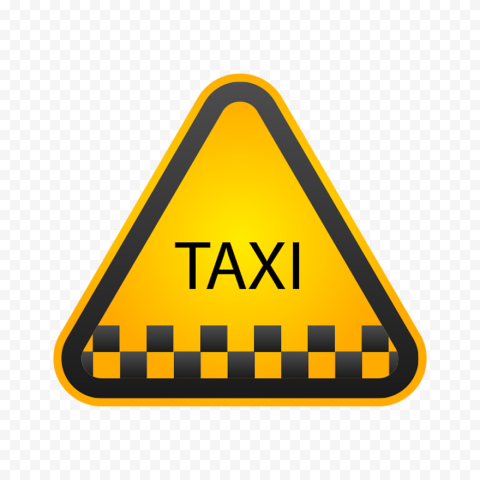 Caution Triangle Taxi Cab Road Sign Icon PNG | Citypng