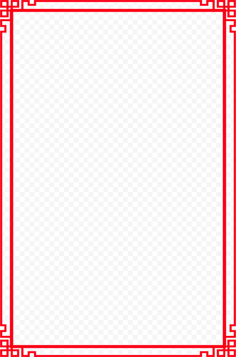 Chinese Vertical Red Simple Frame PNG | Citypng