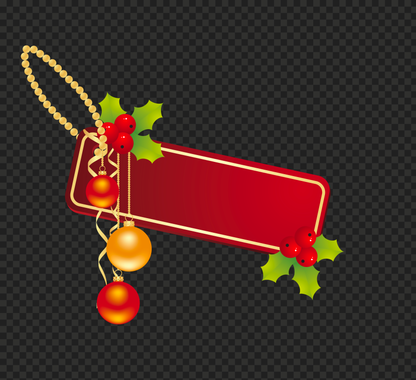 Christmas Blank Hanging Banner Sign HD PNG | Citypng