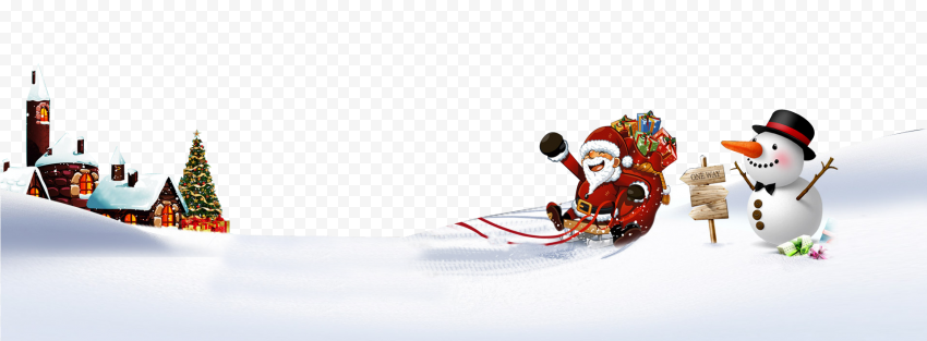Christmas Cartoon Illustration Winter Snowy Scene | Citypng