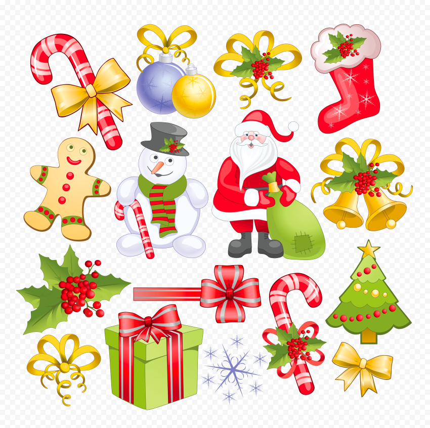 Christmas Cartoon Items Characters HD PNG | Citypng