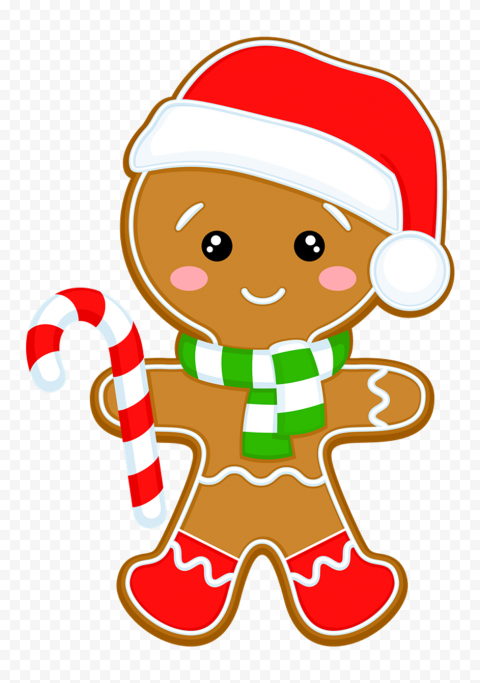 Christmas Gingerbread Cartoon Character FREE PNG | Citypng