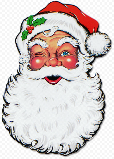 Smiley Face Santa Clipart Border