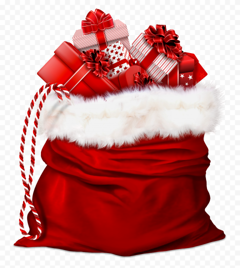 Christmas Santa Claus Gift Bag HD PNG | Citypng