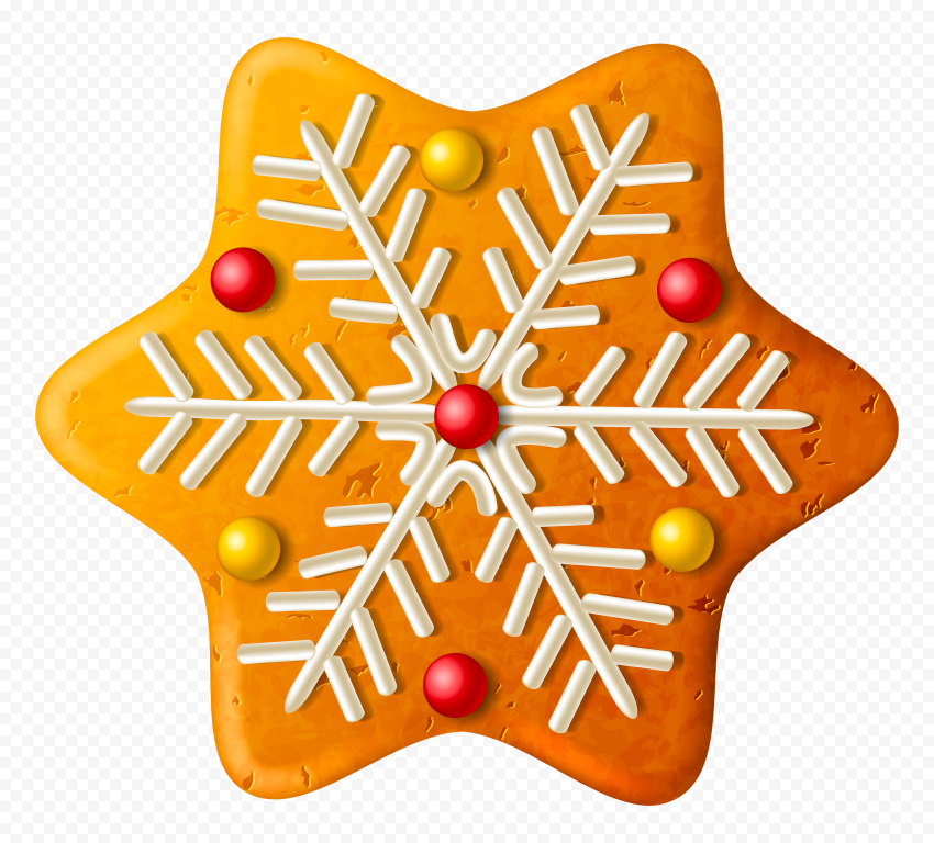Christmas Snowflake Gingerbread Cookie HD PNG | Citypng