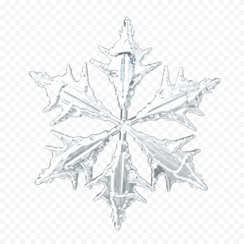 Realistic Snowflake With Transparent Background