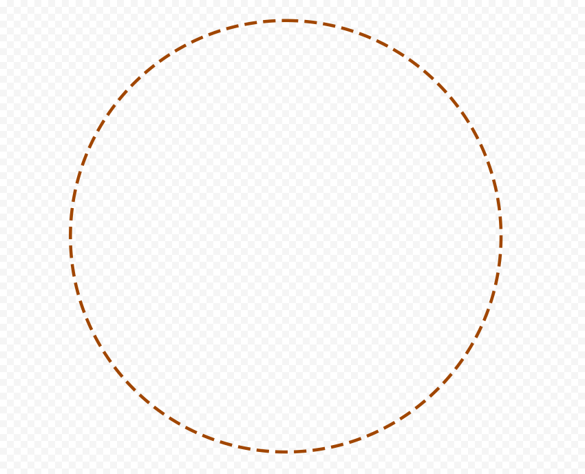 Circle Brown Dashed Border PNG Image | Citypng