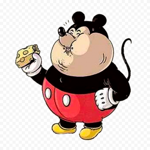 Clipart Fat Mickey Mouse Character FREE PNG | Citypng