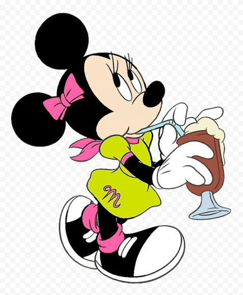 Clipart Minnie Mouse Drinking Smoothie PNG | Citypng