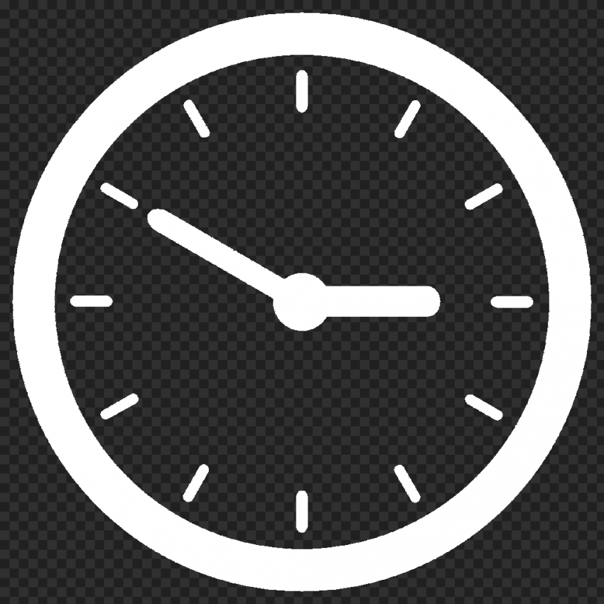Clock White Icon Download PNG | Citypng