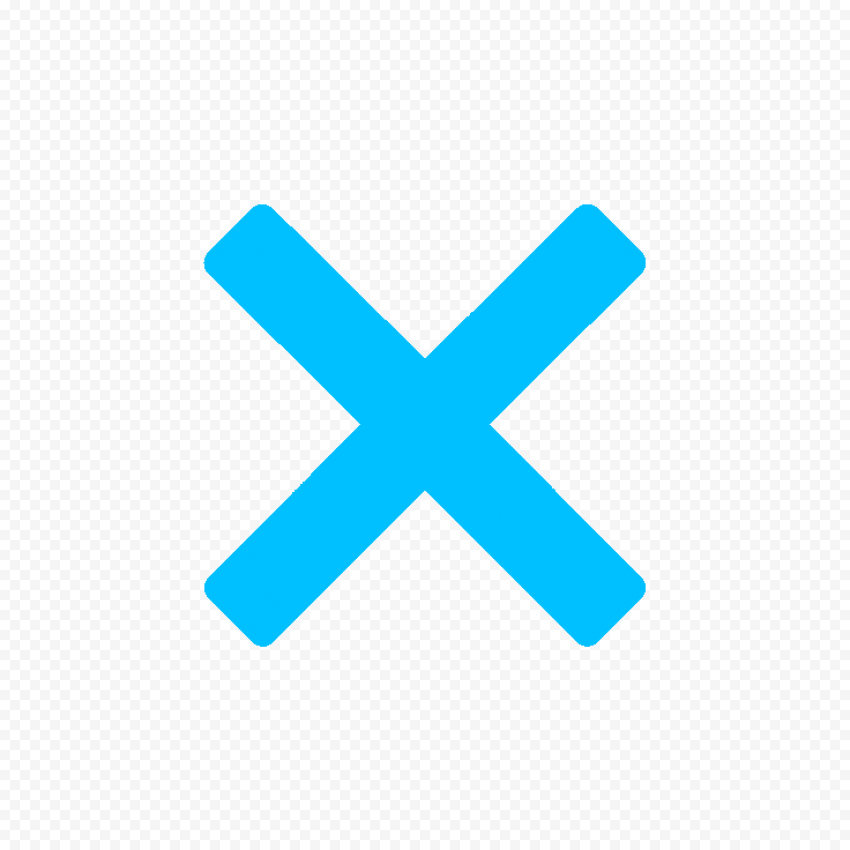 Close X Logo Blue Icon PNG | Citypng