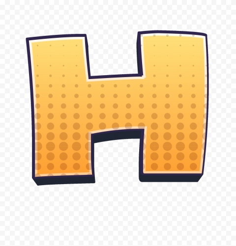 Comic Alphabet H Letter Cartoon FREE PNG | Citypng