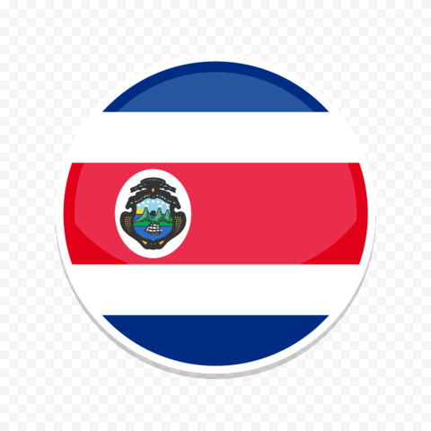 Costa Rica Circle Round Flag Icon PNG | Citypng