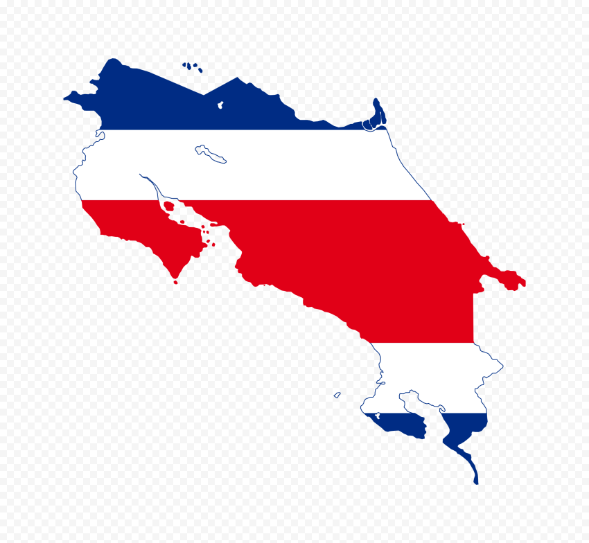 Costa Rica Heart Shape Flag HD PNG | Citypng