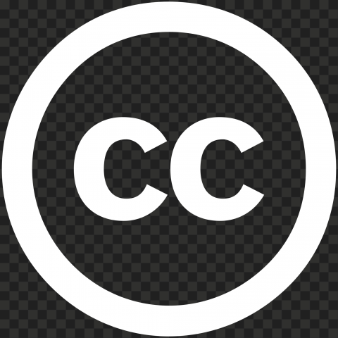 Creative Commons CC White Logo Symbol PNG | Citypng