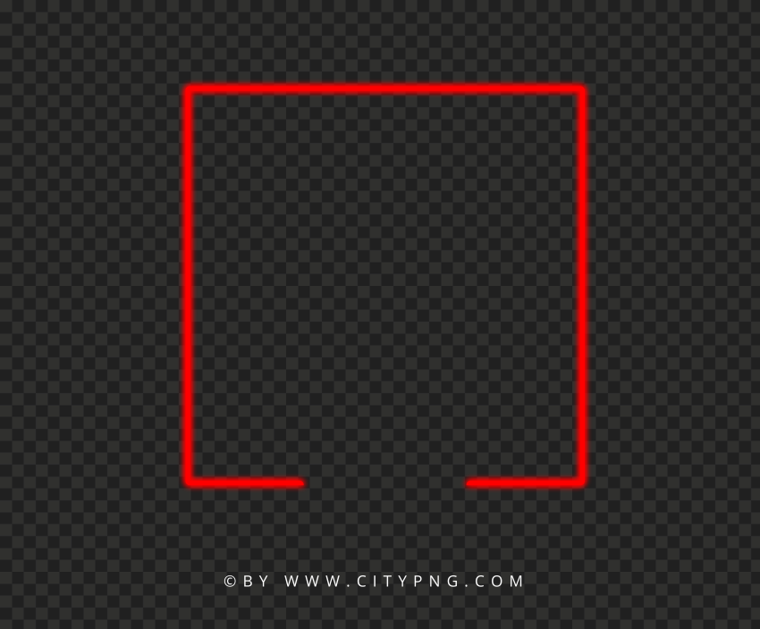 Glowing Technology Futuristic Red Frame PNG Image | Citypng