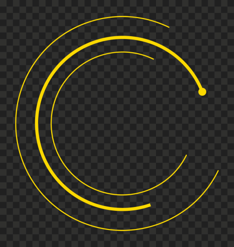 Creative Yellow Swirl Circle PNG | Citypng