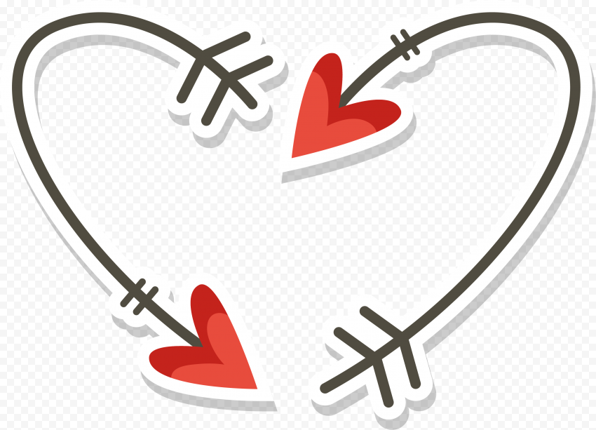 Cupid Arrows Heart Shape Valentine Love PNG | Citypng