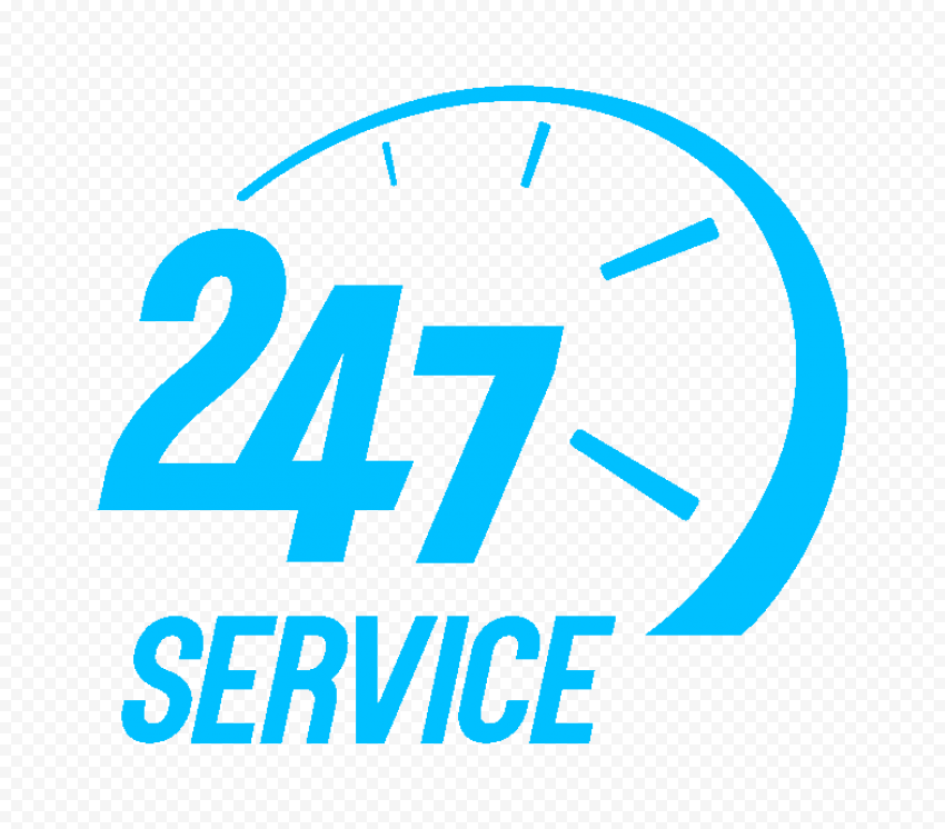 Customer Service Support 24/7 Blue Icon Transparent Background | Citypng