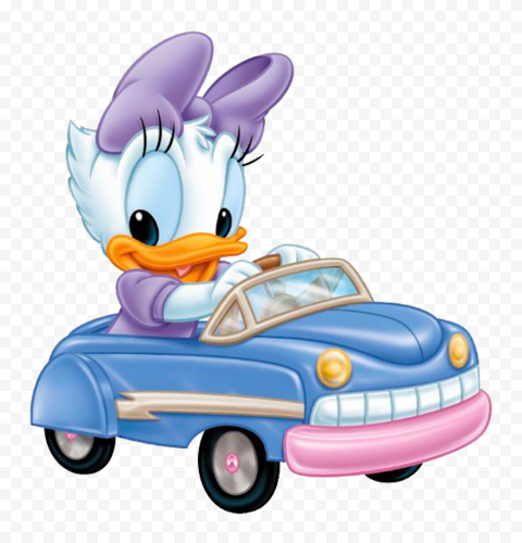 Daisy Duck Riding A Car PNG Image | Citypng