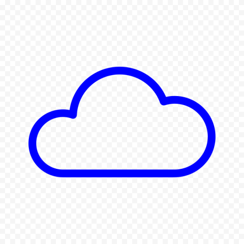 Dark Blue Outline Cloud Icon | Citypng