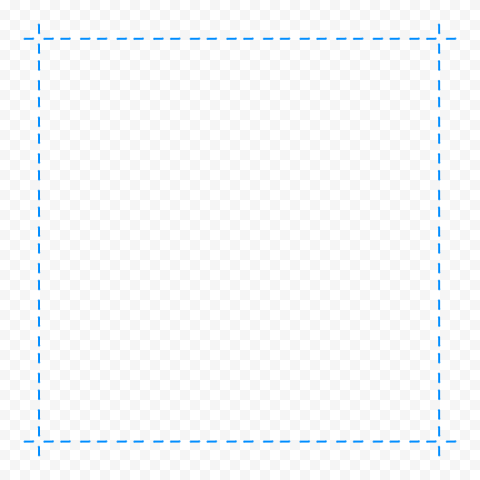 Dashed Line Square Blue Frame Image PNG | Citypng