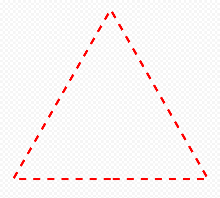 Dashed Red Triangle Transparent Background | Citypng