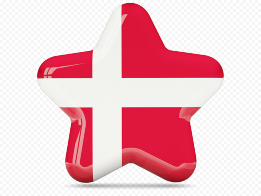 Denmark Flag On 3D Star Transparent Background | Citypng