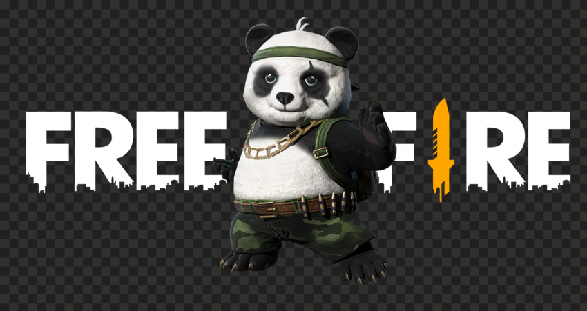 Detective Panda Pet Character With Free Fire Logo | Citypng