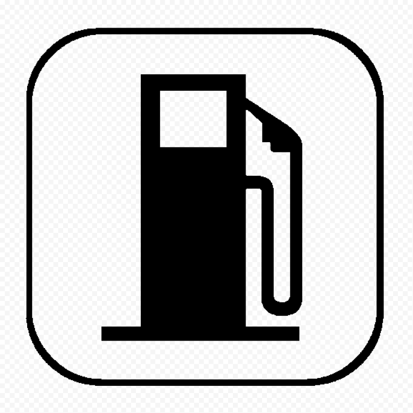 Diesel Station Fuel Black Square Icon Download PNG | Citypng