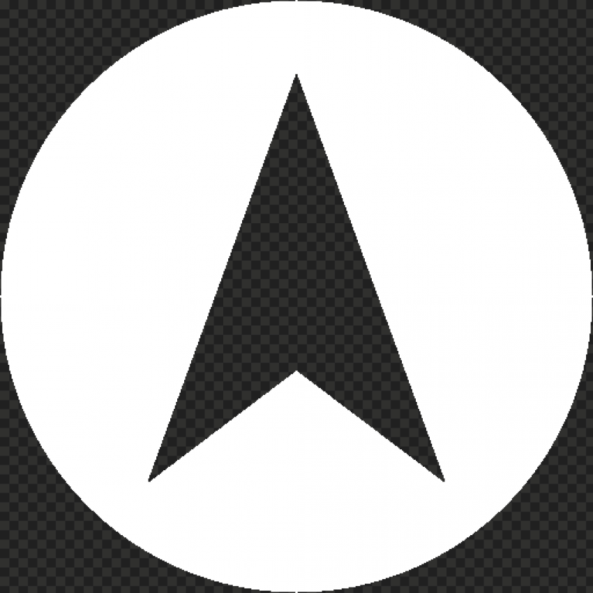 Direction North Round White Icon | Citypng