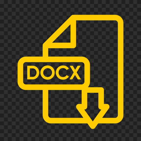 Docx File Download Yellow Icon Transparent PNG | Citypng