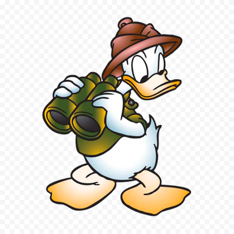 Donald Duck Holding Binoculars PNG Image | Citypng