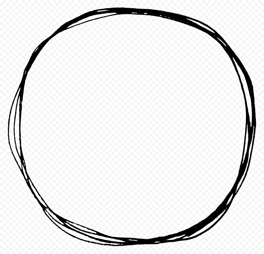 Doodle Pencil Sketch Drawing Black Circle PNG | Citypng