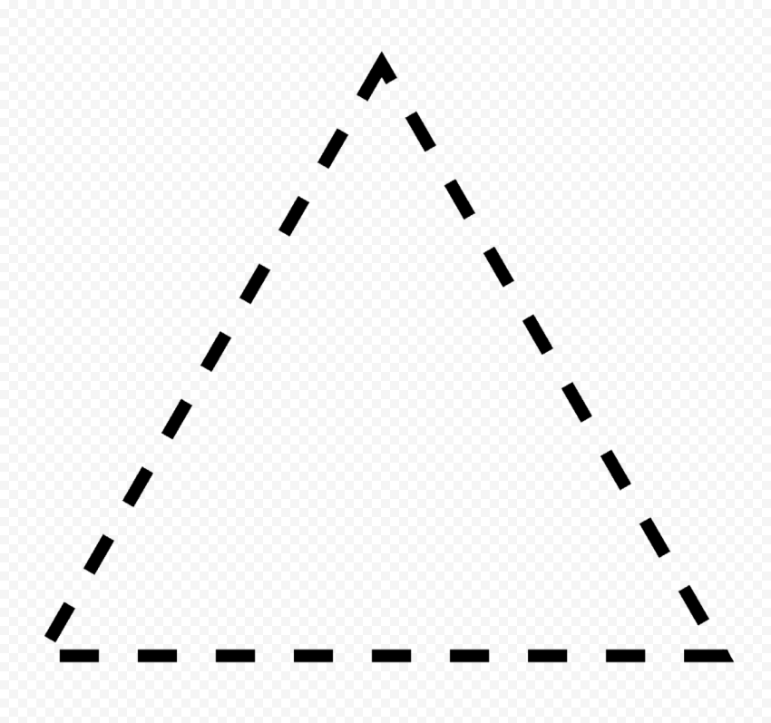 Download Black Dashed Triangle PNG | Citypng