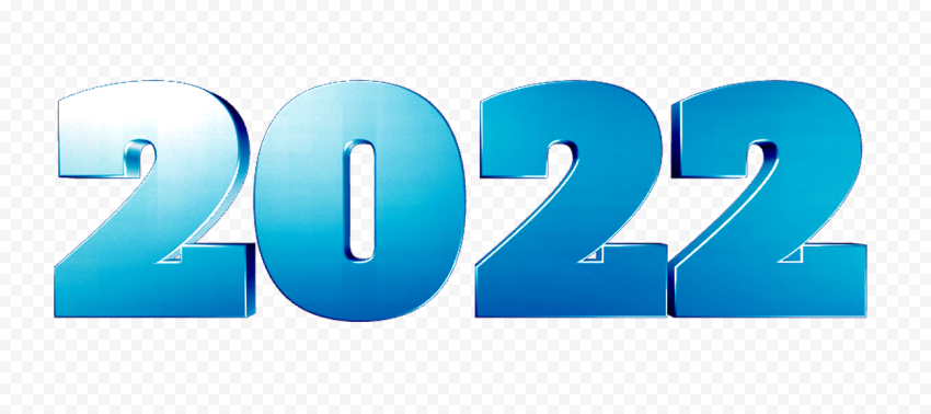 Blue Glitter Happy New Year 2022 FREE PNG | Citypng