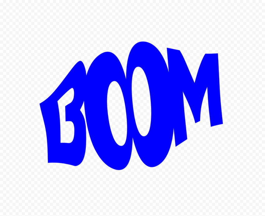 Download Blue Boom Word Text PNG | Citypng