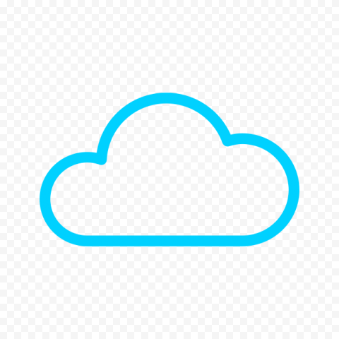 Download Blue Outline Cloud Icon PNG | Citypng