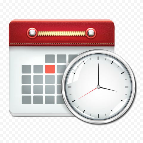 Download Clock And Calendar Illustration Icon PNG | Citypng