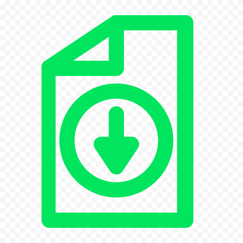 Download File Document Green Outline Icon PNG Image | Citypng