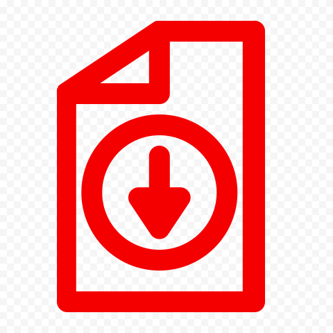 Download File Document Red Outline Icon HD PNG | Citypng